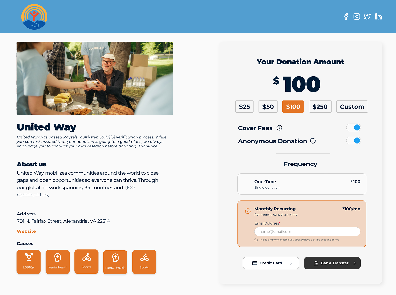Donations | Rayze App